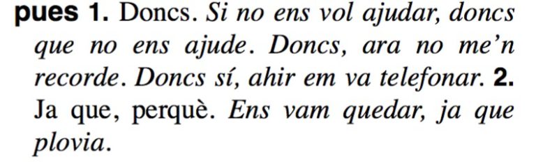 Doncs o perquè? – Aula de català